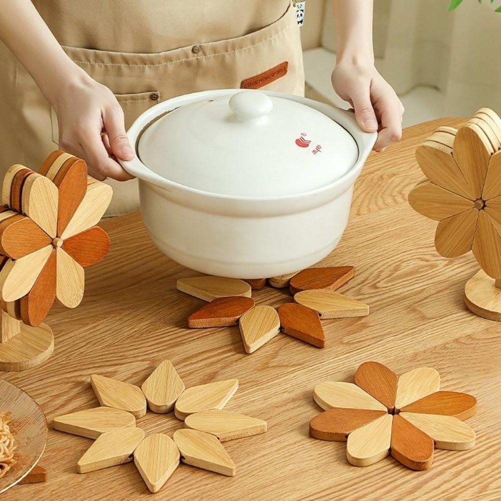 DWAYNE Wood Trivets, Phone Holder Decorative Windmill Coasters, Eco ...