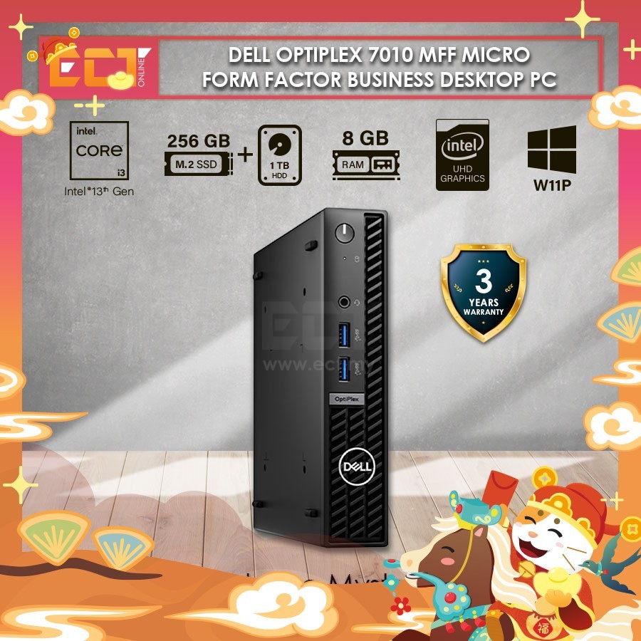 Dell Optiplex 7010 MFF Micro Form Factor Business Desktop PC (i3-13100T ...