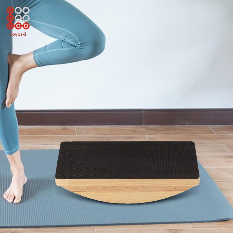 [Lovoski] Wood Balance Board, Portable Core Strength Training Rocking ...