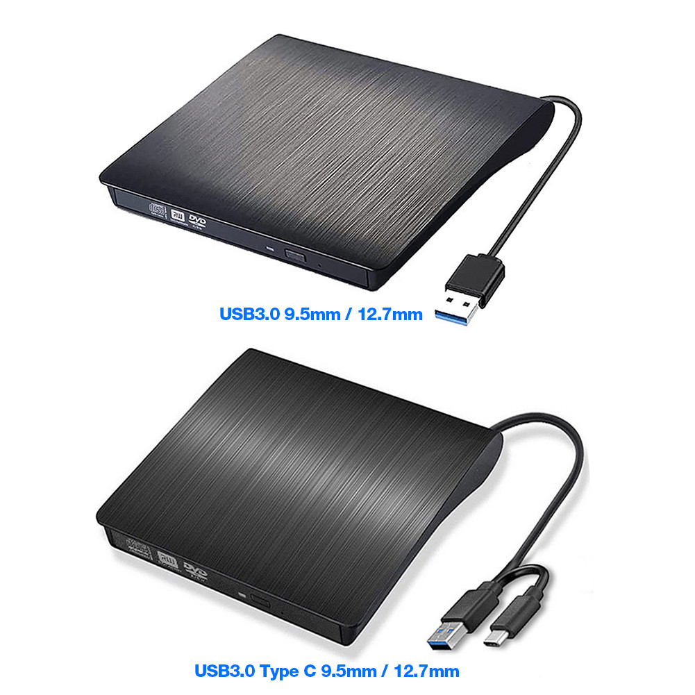USB 3.0/USB 3.0 + Type-C Optical Drive Case 9.5mm/12.7mm Slim DVD ...