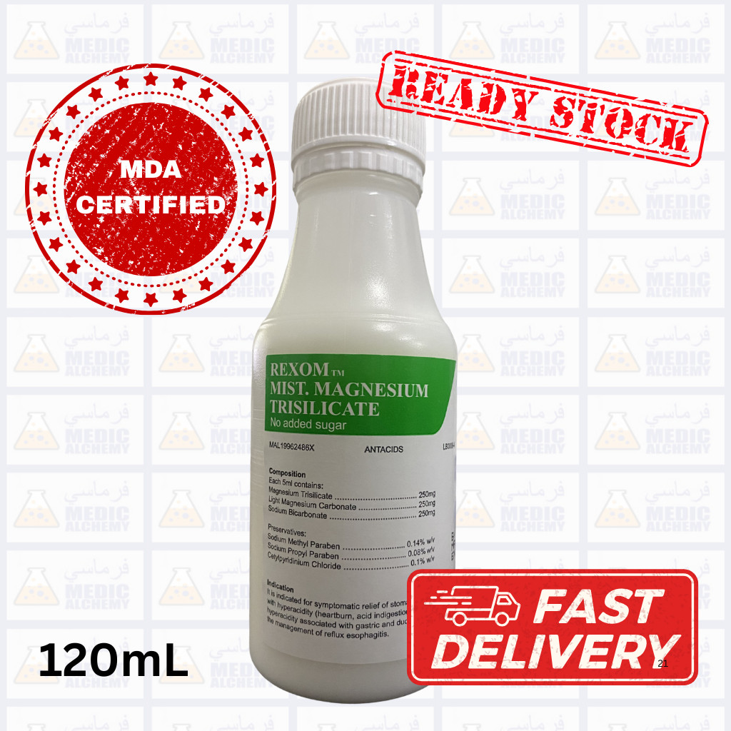 Rexom Mist Magnesium Trisilicate (Syrup MMT) Syrup 120ml [FOR GASTRIC ...