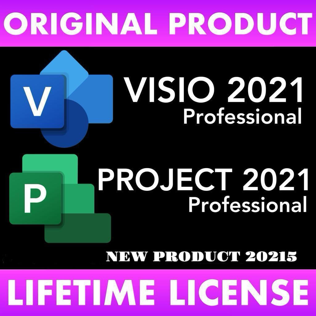 Microsoft Project / Visio 2013-2016-2019-2021 Pro Plus Lifetime For Win ...