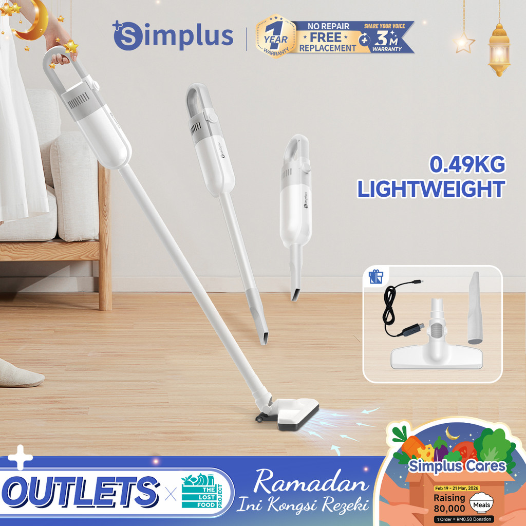 Simplus Cordless Vacuum Cleaner | 0.85kg Lightweight | 8,000Pa Suction ...