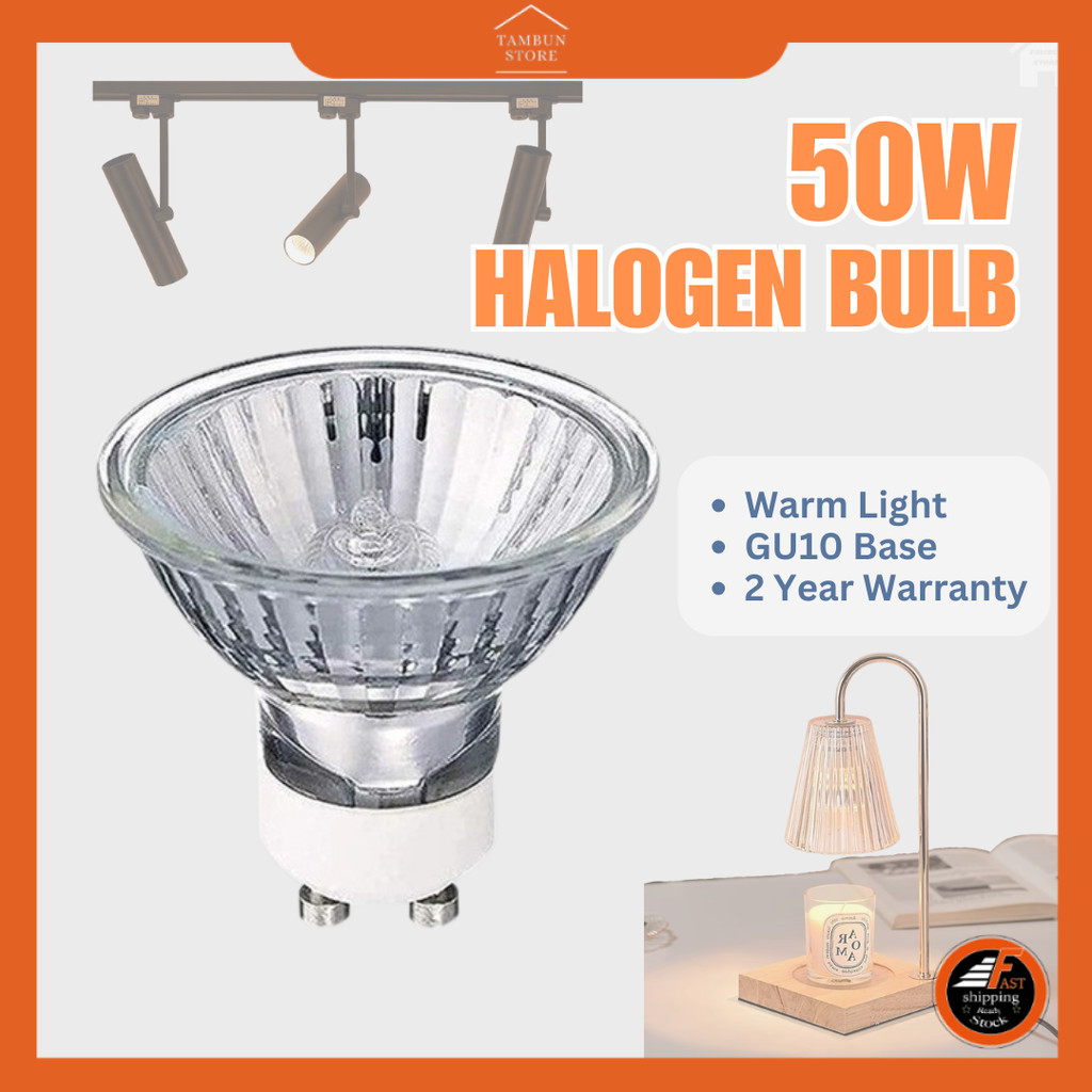 GU10 Halogen Bulb 50W Dimmable Mentol Halogen Lampu Dinding Downlight ...