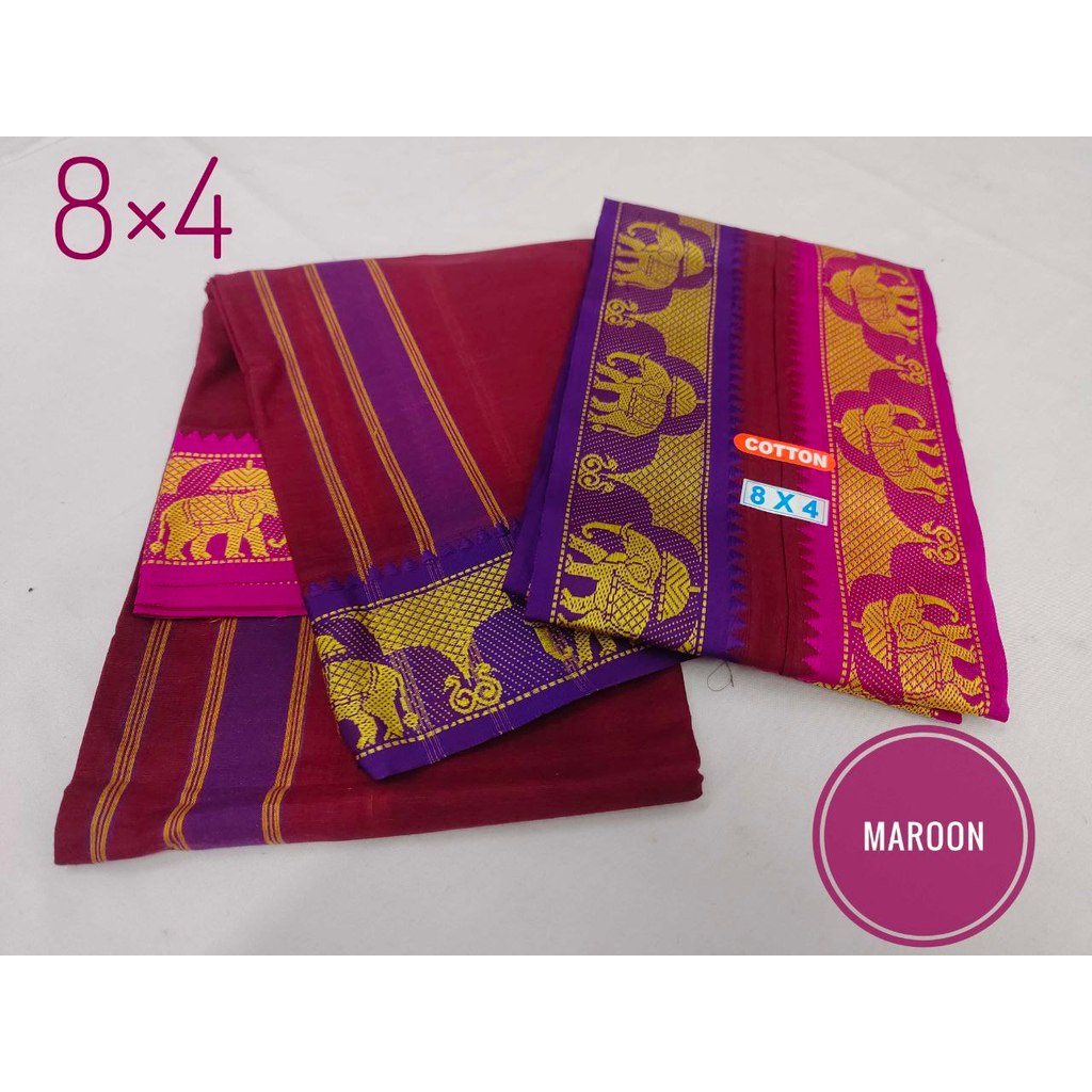 Kain Dhoti Kapas Berwarna Double Border Colour Vesti 8×4 Festival ...