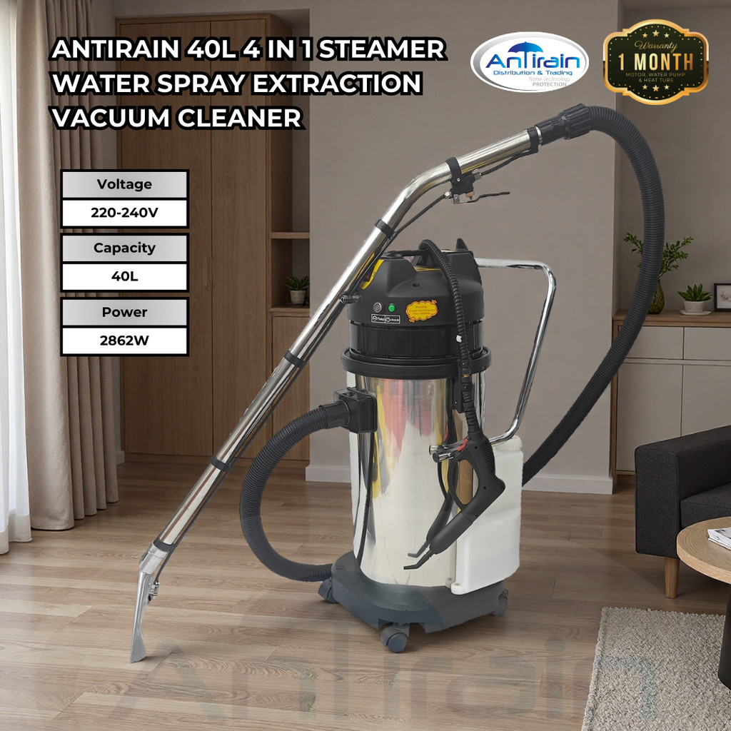 ANTIRAIN 40L 4 IN 1 STEAMER WATER SPRAY EXTRACTION VACUUM CLEANER (FOR ...