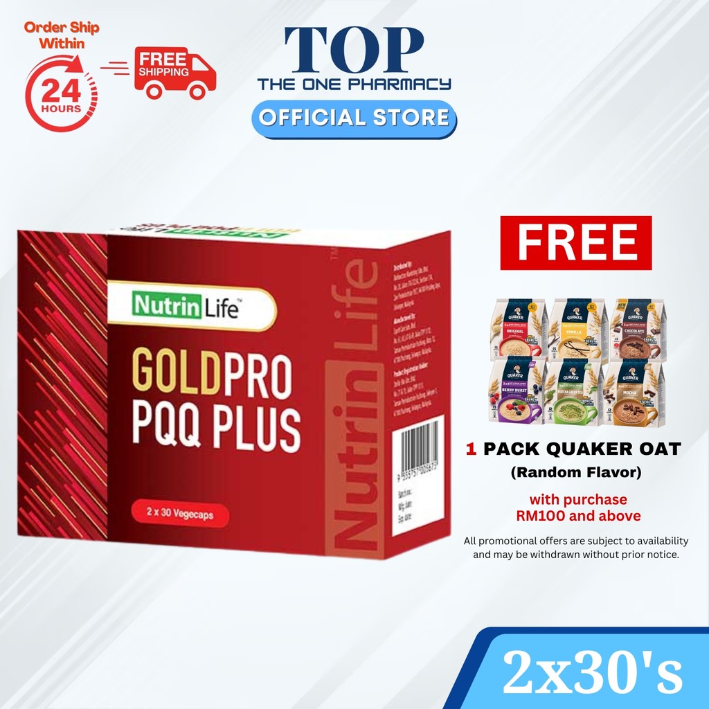 Nutrin Life Goldpro PQQ Plus (2 x 30 Vegecaps) [Exp: 12/2026] | Shopee ...
