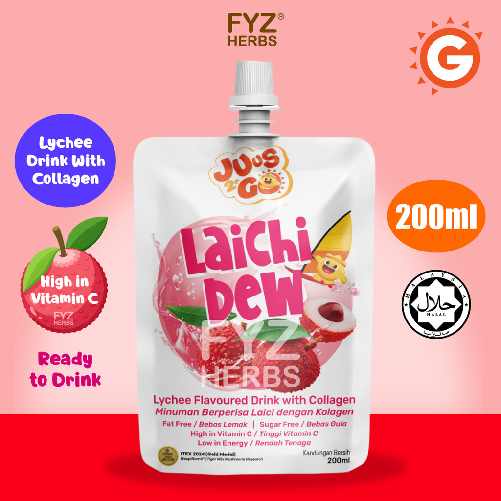GoodMorning Juus 2 GO - Laichi Dew Fruit Drink Juice 200ml | Jus ...
