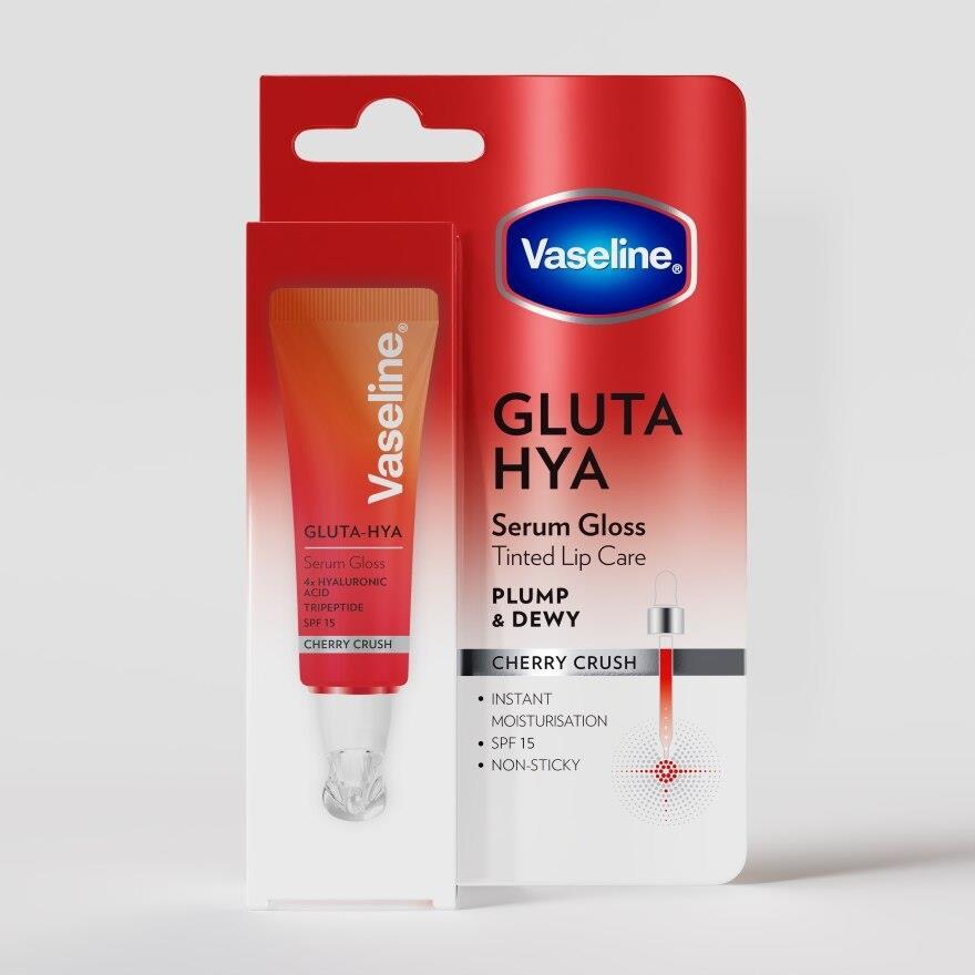 VASELINE Gluta Hya Serum Gloss Tinted Lip Care Cherry 10ml | Shopee ...