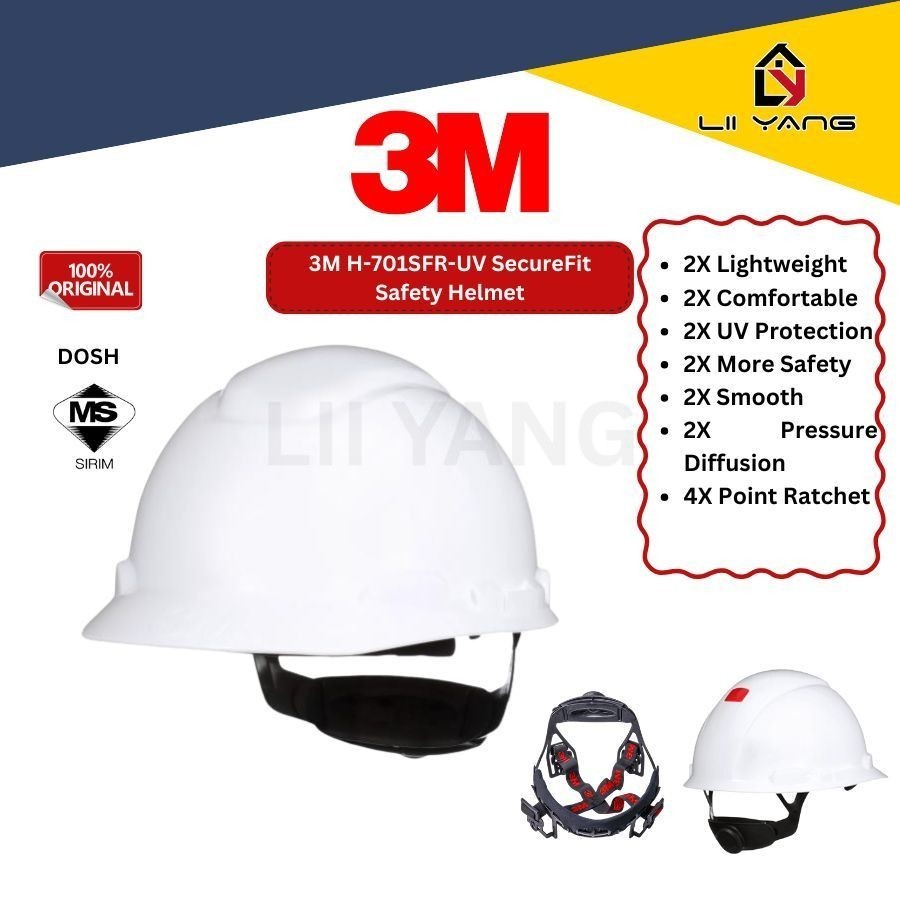 [Orginal] 3M H-701SFR-UV SecureFit Safety Helmet 3M SecureFit Hard Hat ...