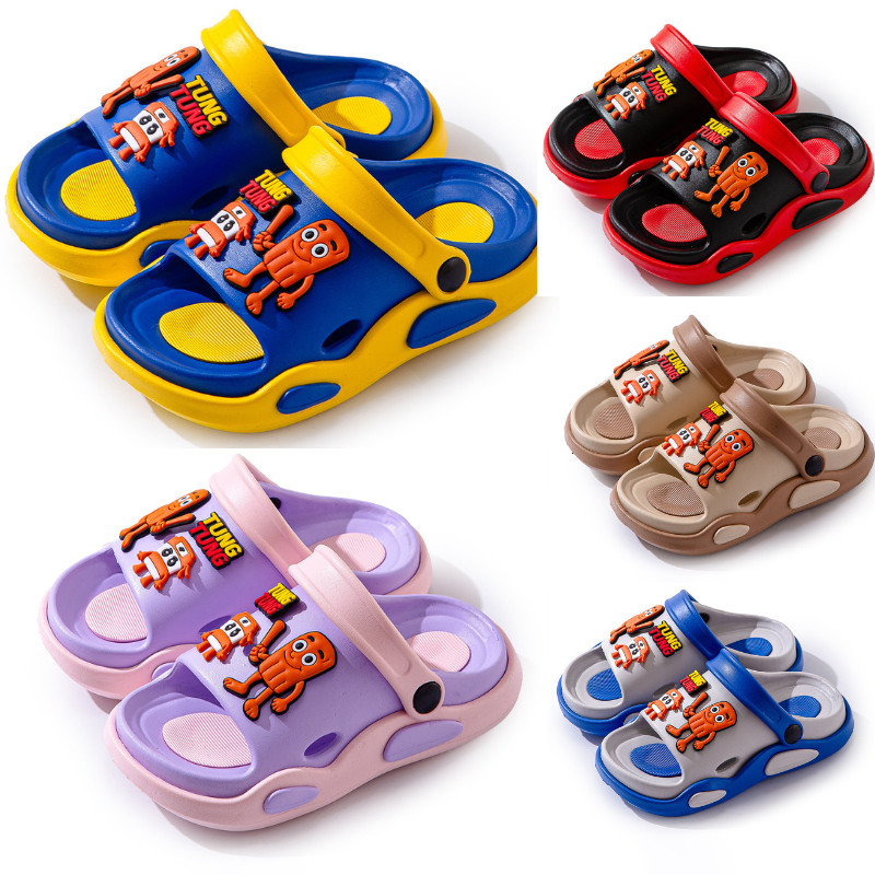 Brainrot Tung Tung Sahur 3D Cartoon Selipar Sandal Budak Girl Girl ...