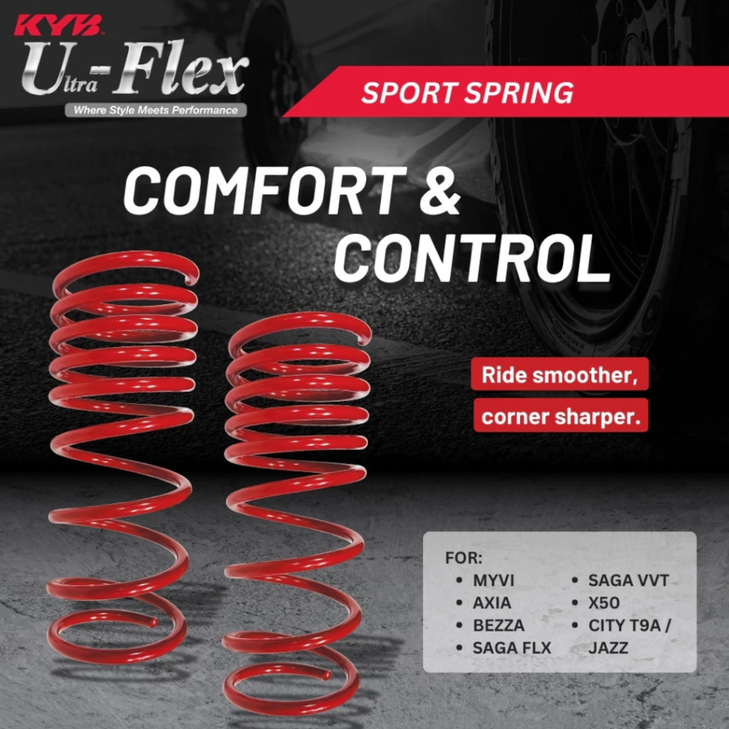 KYB Ultra Flex Performance Lowered Sport Spring - Toyota Vios NCP93 ...