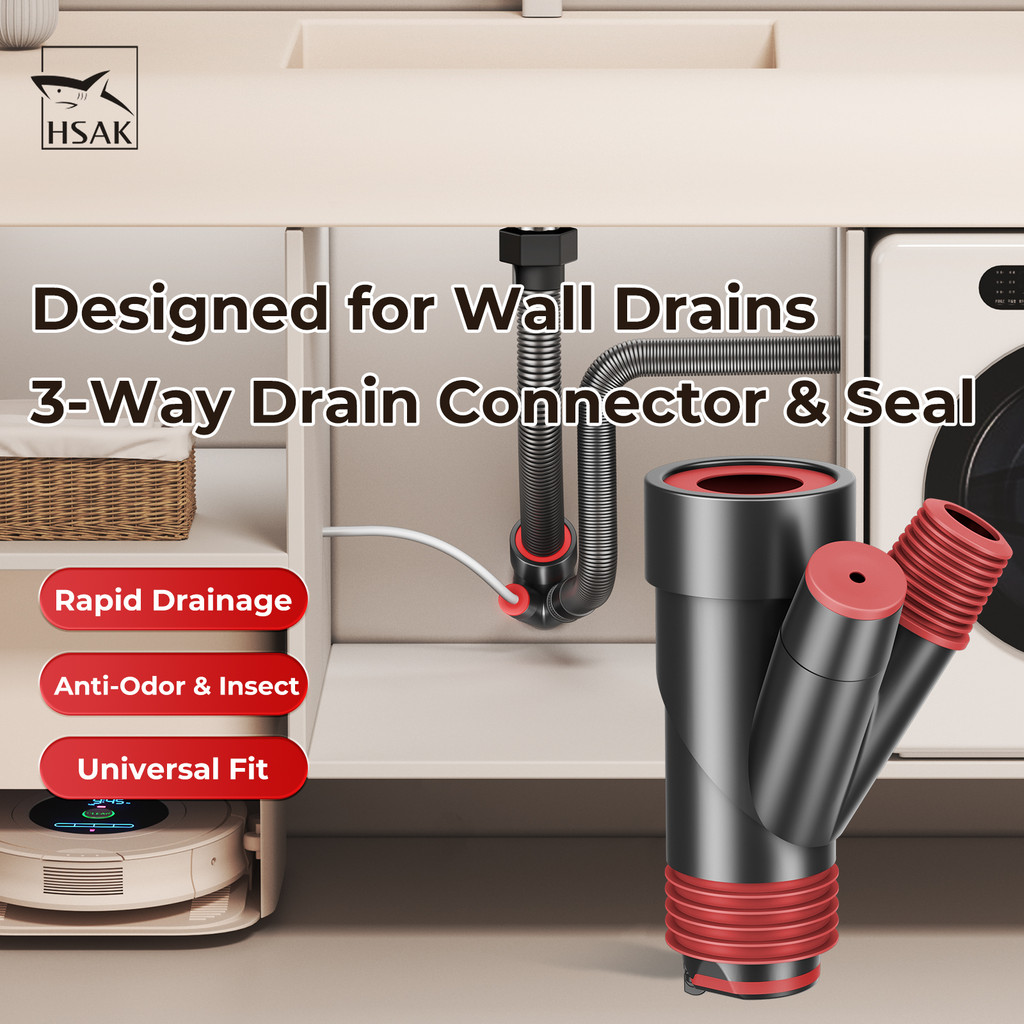 HSAK Anti Smell Stainless Steel Wall Pipe Drain Plug Anti-Overflow ...