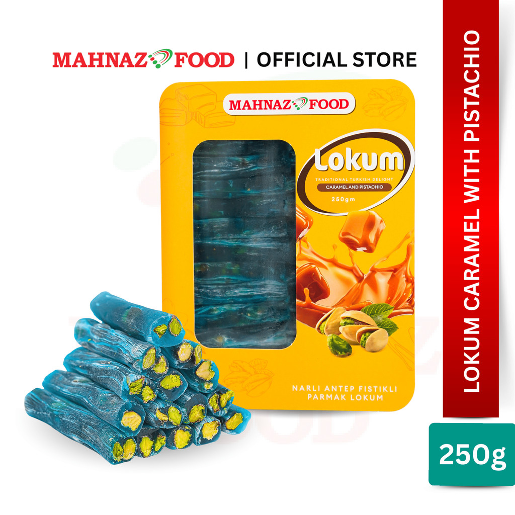 MAHNAZ FOOD LOKUM CARAMEL AND PISTACHIO 250G | Shopee Malaysia