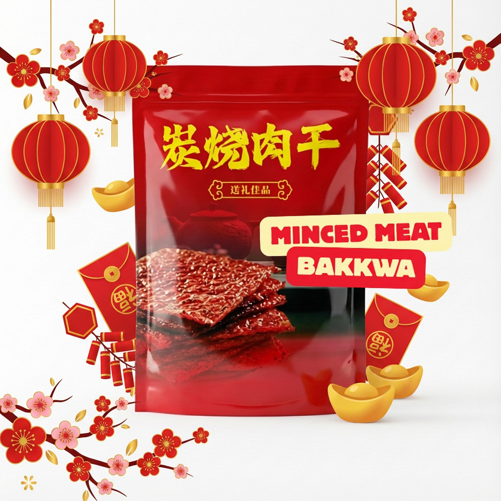 homemade chicken minced dried meat pork 500g 🐔 传统炭烧 bakwa 肉干 🔥 独立真空包装 ...
