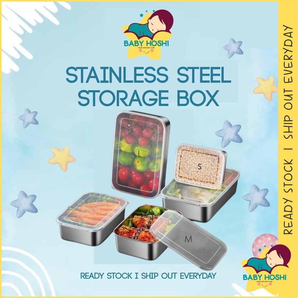 BH Fresh-Keeping Box With Lid Stainless Steel Storage Box Refrigerator ...