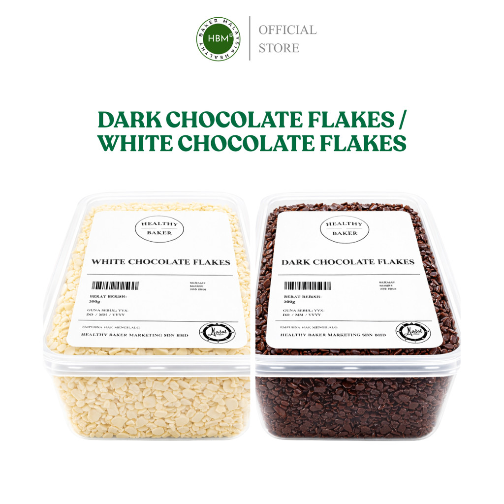 Dark Chocolate Flakes / White Chocolate Flakes (Thicker and Shine ...