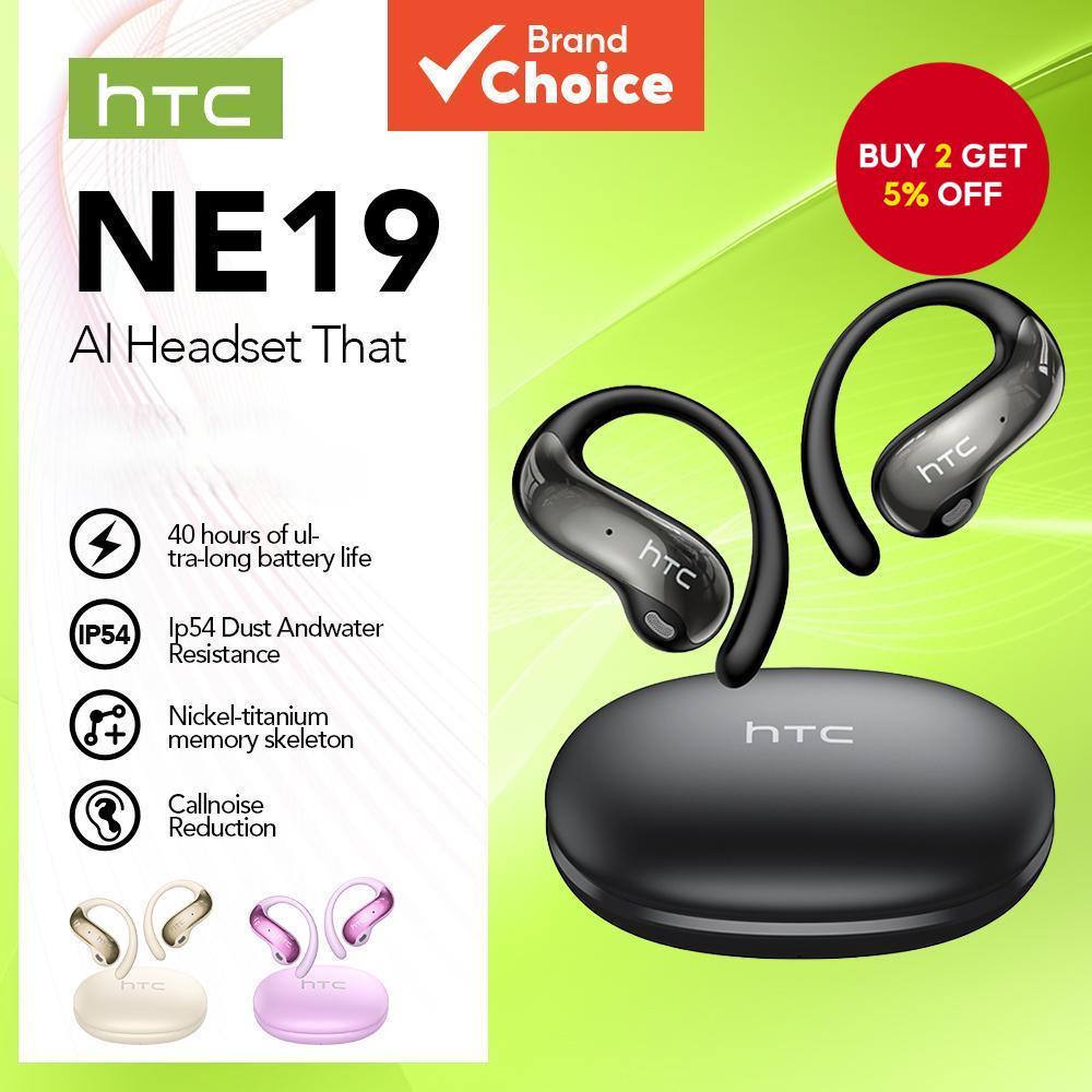 HTC NE19 Earphones AI Smart Open-Ear Wireless Bluetooth 5.3 AI ...