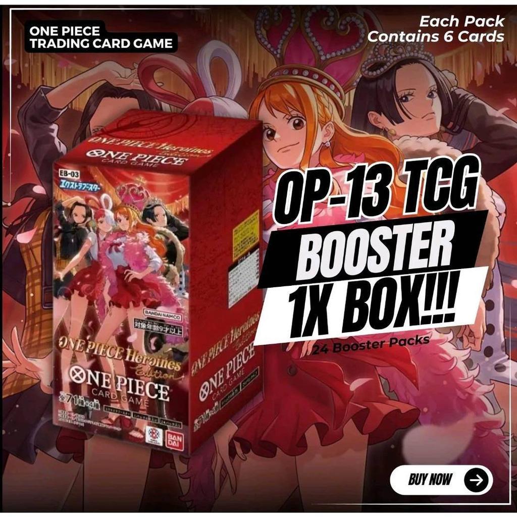 (LIVE RIP) TCG ONE PIECE TRADING CARD GAME BOOSTER BOX EB-03 HEROINES ...