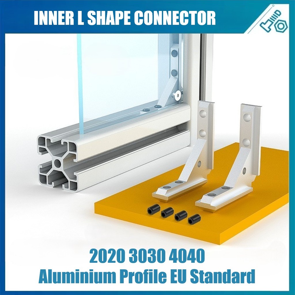20/30/40 EU Standard Aluminium Profile Corner Inner L Shape Connector ...