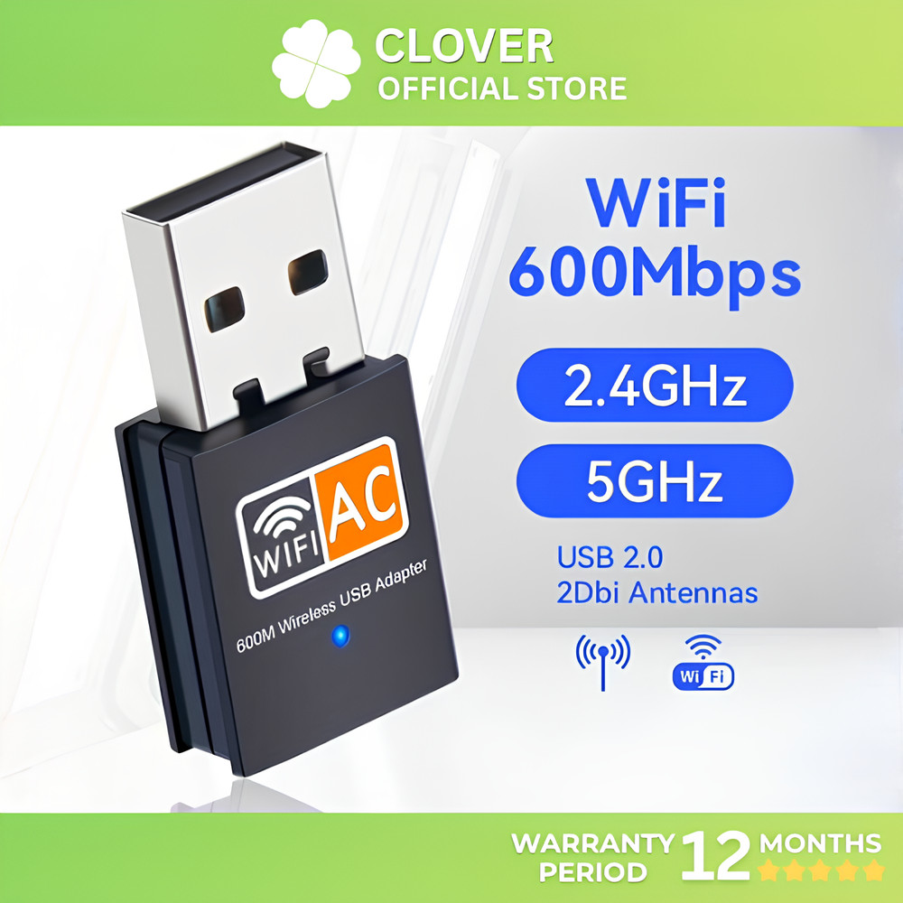 600Mbps High Speed Long Range Wireless Dual Band USB 3.0 WiFi Adapter ...
