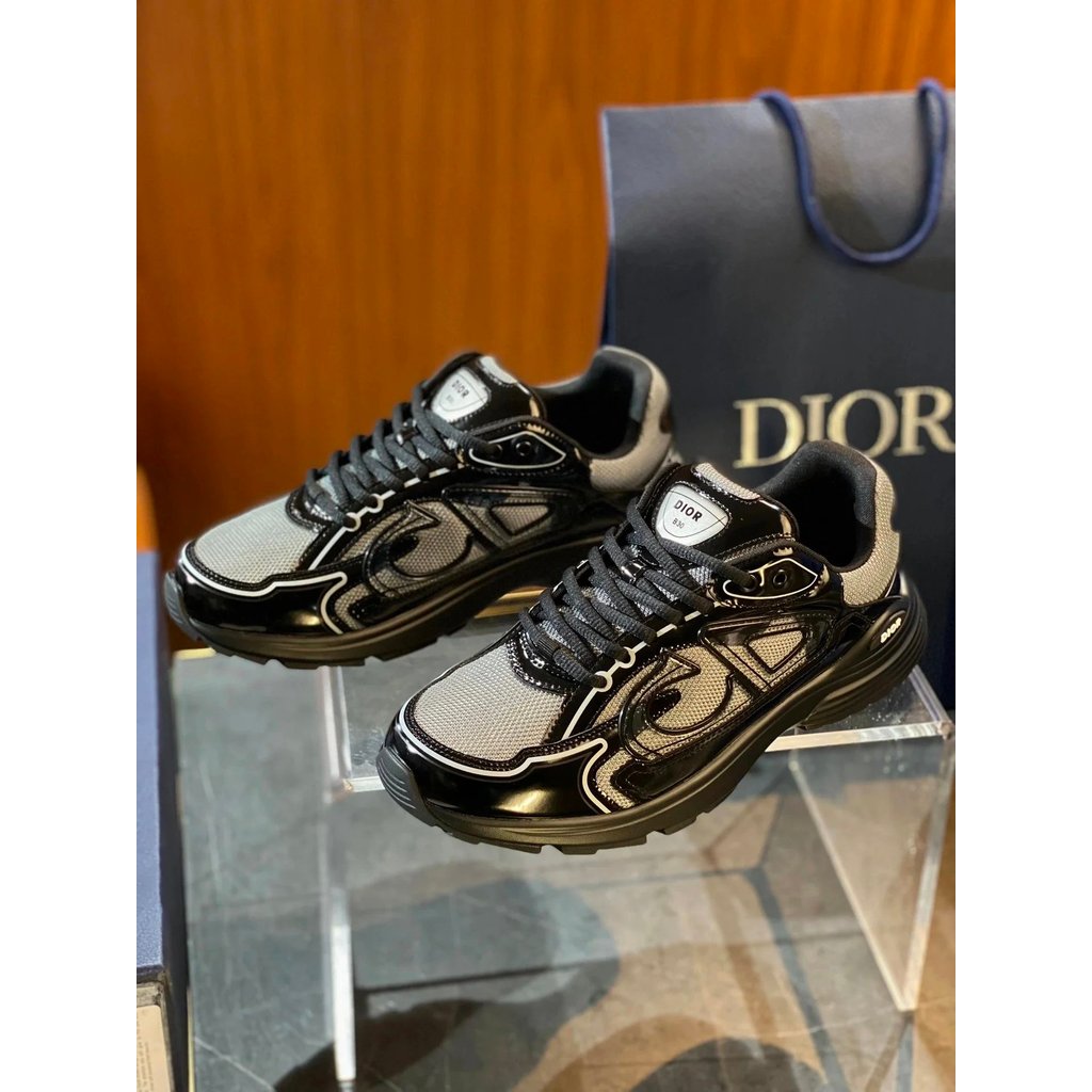 D * ior Dior B30 Sports Shoes Jogging Shoes Thick Low-Top Cowhide Daddy ...