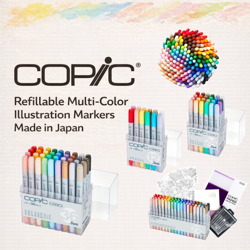 COPIC Ciao Marker Set - Assorted Colors for Drawing and Illustration ...