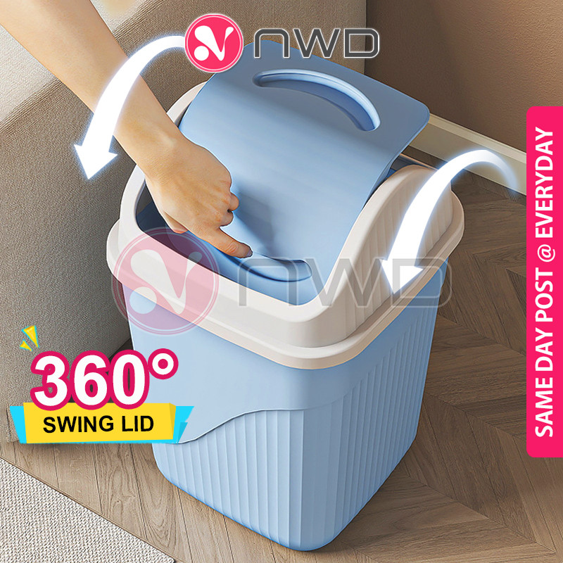 𝗛𝗜𝗗𝗗𝗘𝗡 𝗪𝗔𝗦𝗧𝗘 》 Plastic Rubbish Bin Sling Top Trash Waste Can Garbage ...