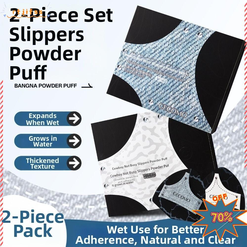 RTJIFSS99 Denim Makeup Powder Puff Set, Skin-Friendly Soft Sponge ...