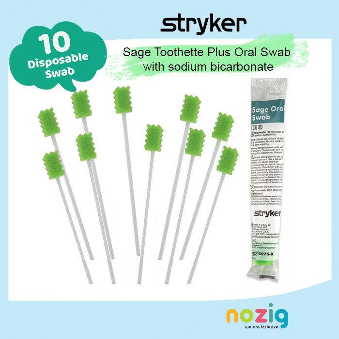 Toothette Oral Swab With Sodium Bicarbonate Disposable for Oral Care ...