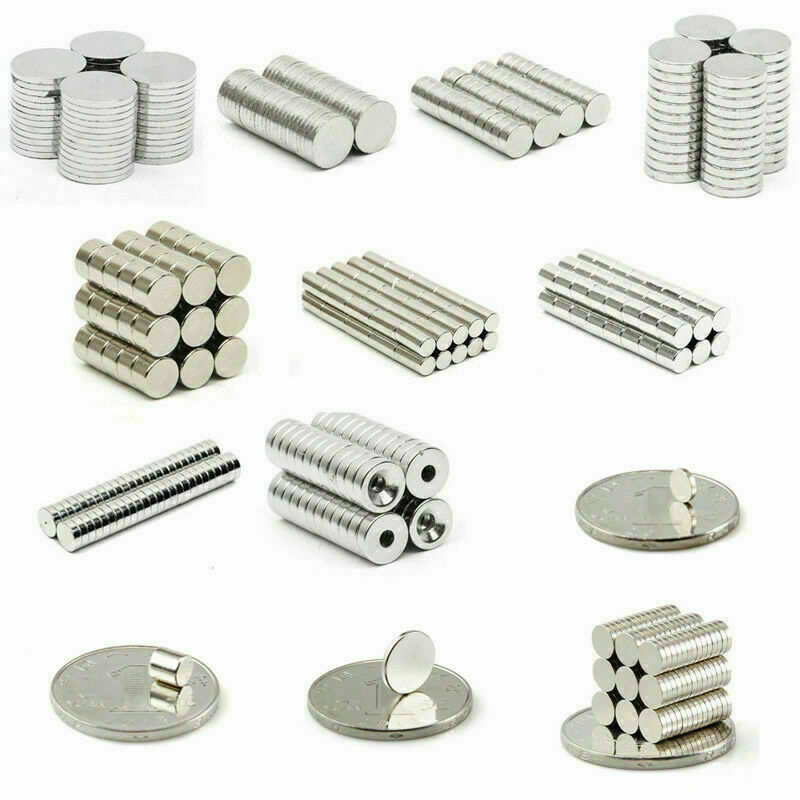 Mini N35 Disc Magnets 2-10mm Multipurpose Strong Magnetic for Fridge ...