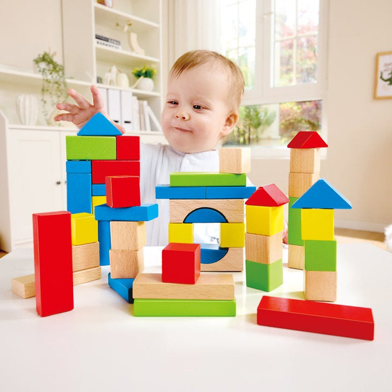 Hape 0409 Maple Blocks 50 Pieces Suitable for Kids 1-3 years | Shopee ...