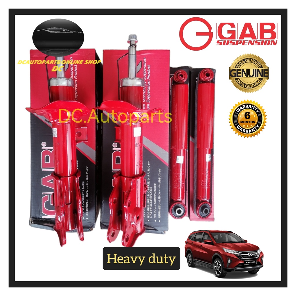 ORIGINAL GAB SUPER R HEAVY DUTY SPORT PERODUA ARUZ 1.5 RUSH F800 FRONT ...