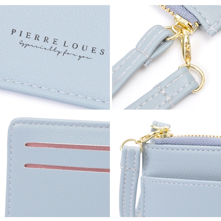 Women short purse detachable dual mini wallet woman dompet perempuan ...