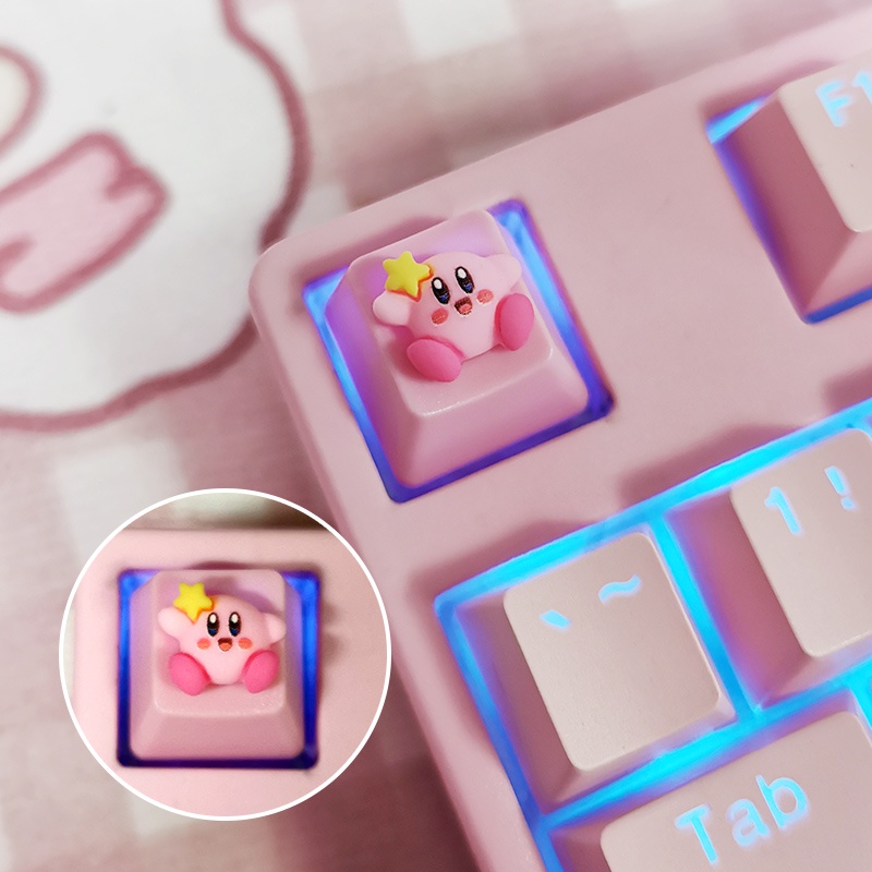 Kirby Star Game ABS Keycap Keyboard keys. Super cute little fairy cute ...