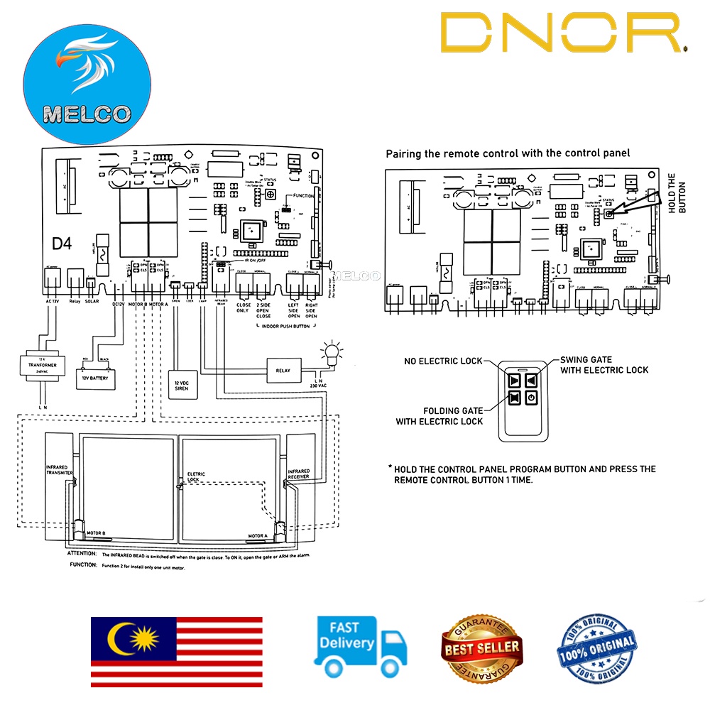 DNOR 880 CONTROL BOARD PANEL FOR DNOR TURBO 880 AUTOGATE SYSTEM ...