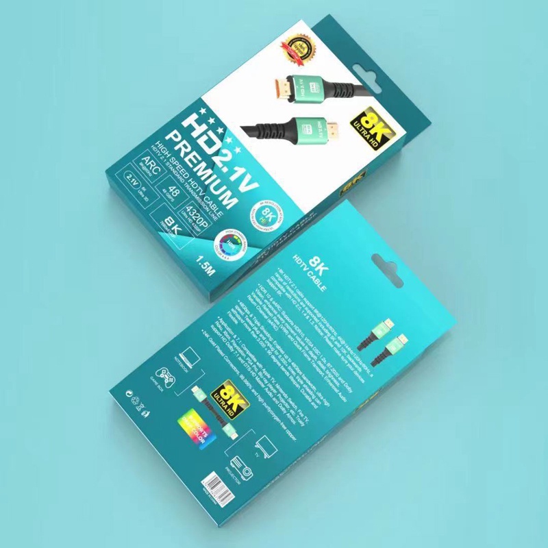 Hdm 2.1 Cable 8k Ultra High Speed 4K 120hz 48Gbps For TV Bluray DVD PS5 ...