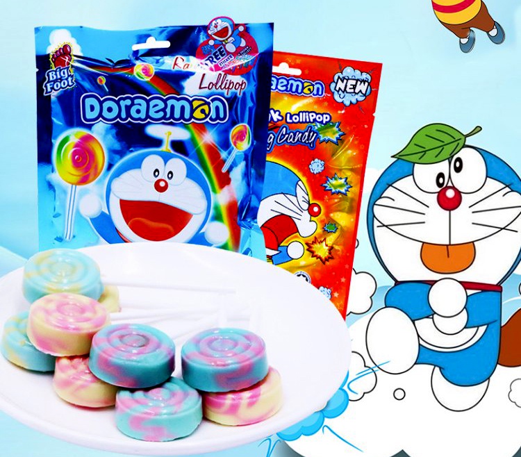 (EXP: 06/2026) Big Foot Doraemon Rainbow Lollipop Tutti Fruit Flavour ...