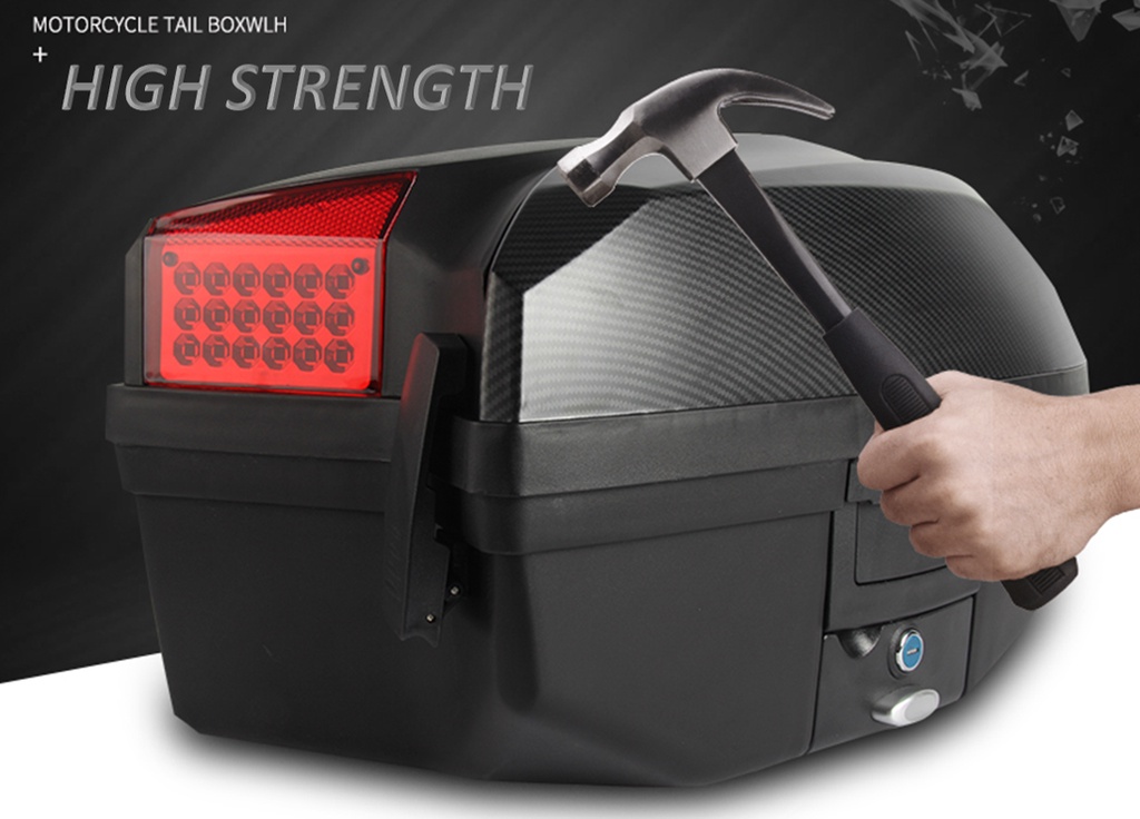 MODENAS WATERPROOF V37 SIDE BOX ABS PLASTIC WITH LED HARD SHEILD INPUT ...
