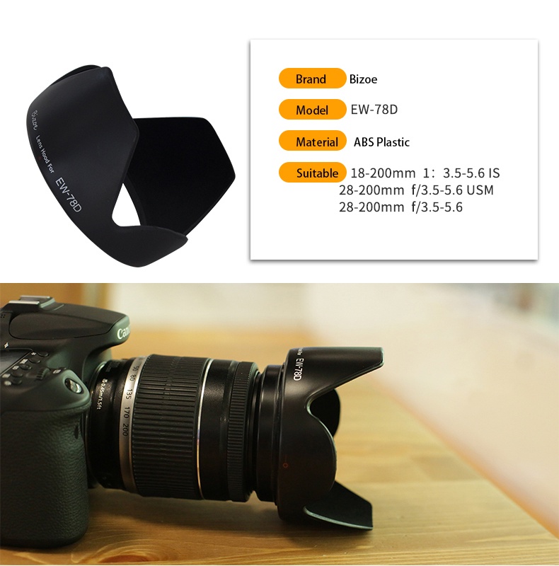Camera Lens Hood For Canon EW-73B/EW-73C/EW-73D/EW-78D/EW-78E/EW-83E/EW-83H/EW-88C | Shopee Malaysia