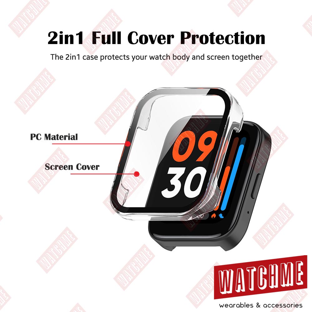 Realme Watch Protector Case, 2in1 Hard Casing With Screen Glass Cover ...