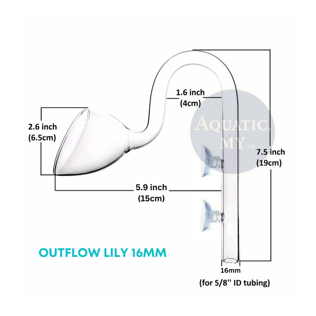 Premium Quality Aquarium Glass Lily Pipe Inflow Outflow Skimmer Pipe ...