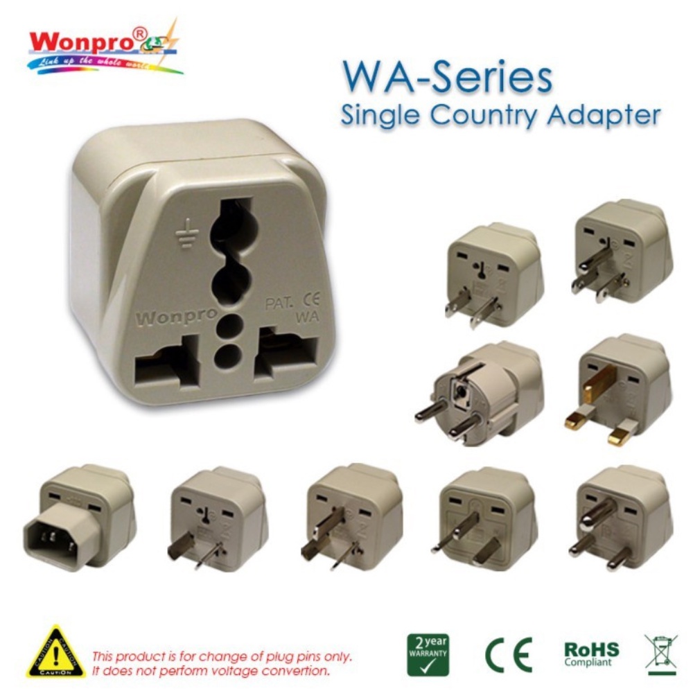 🔥Original🔥Taiwan Wonpro Universal Travel Adapter WA-9 (Germany, France ...