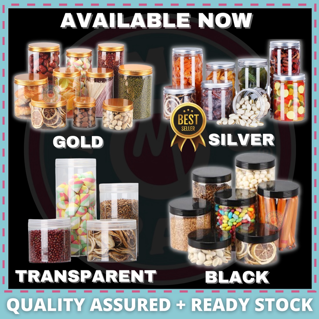 Momoyocraft Plastic Jar Transparent Jar Food Storage Jar Botol Plastik ...