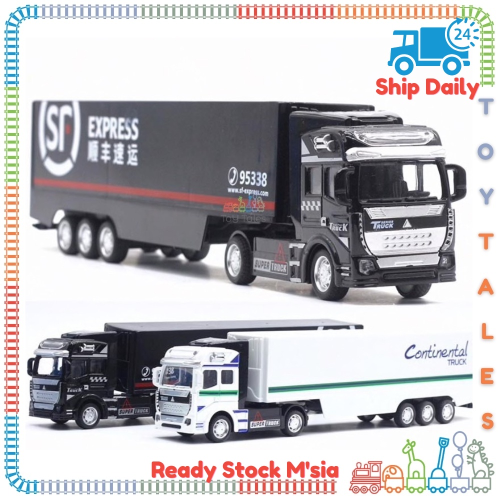 ToyTales 🍭 CONTAINER TRUCK TOY 🍭 Lori Mainan Kontena [ 1:28 ] Alloy ...