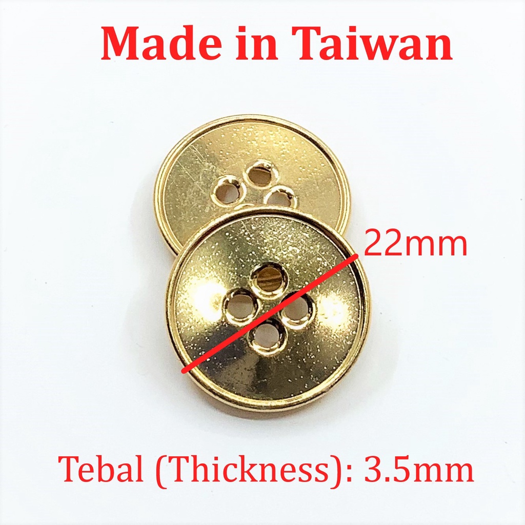Premium Gold Buttons Butang Blazer Emas Gold Shirt Button Butang Baju ...