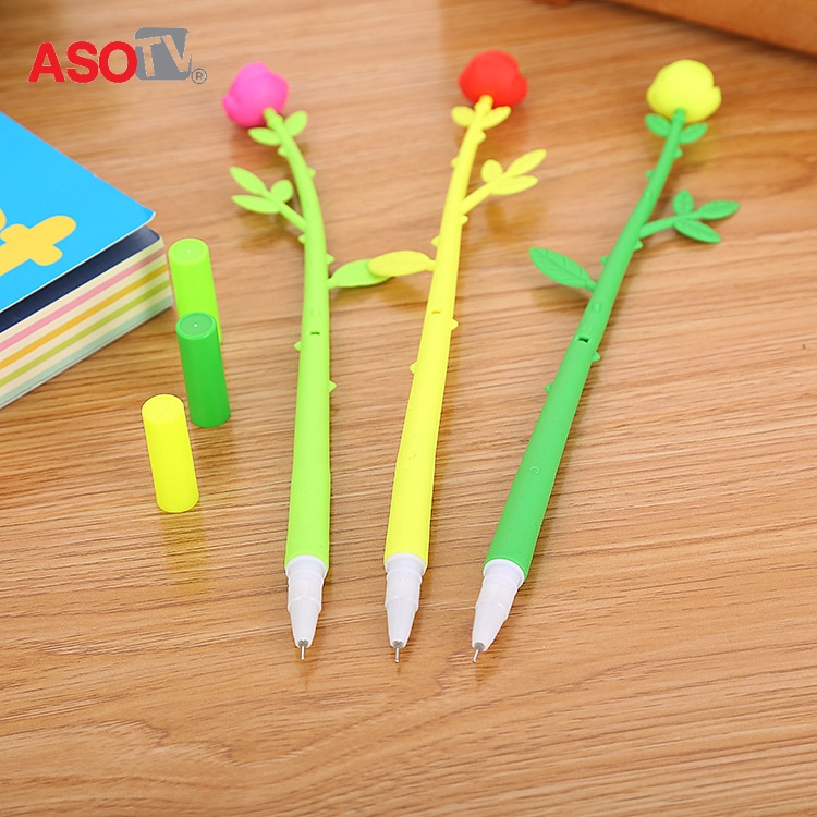 ASOTV® Rose Flower Tea Flower Gel Pen Stationery Cute Free Gift 4064 / ...