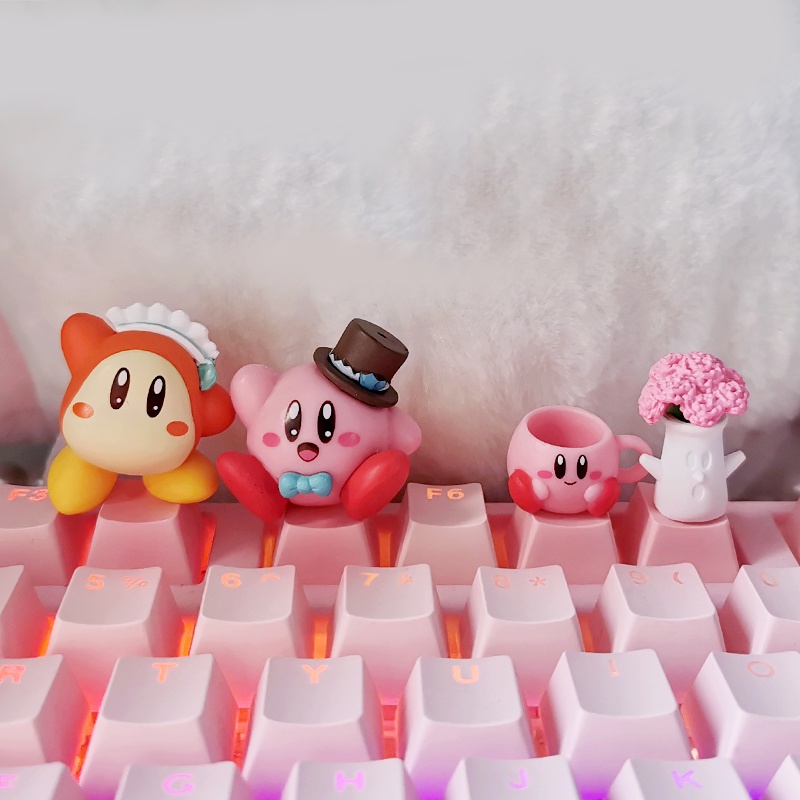 Kirby Star Game ABS Keycap Keyboard keys. Super cute little fairy cute ...