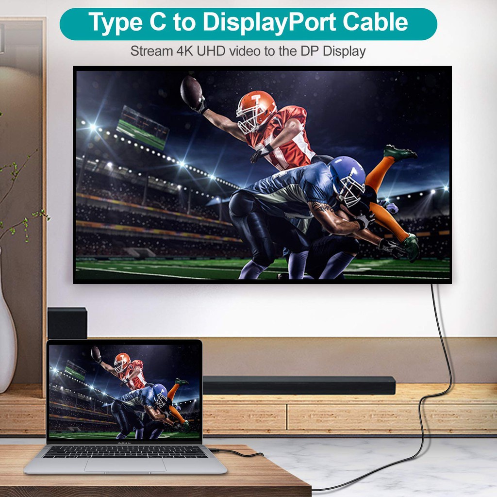 3.1 Usb Type C to Display port Cable 4K DP Displayport 1.4 Thunderbolt ...