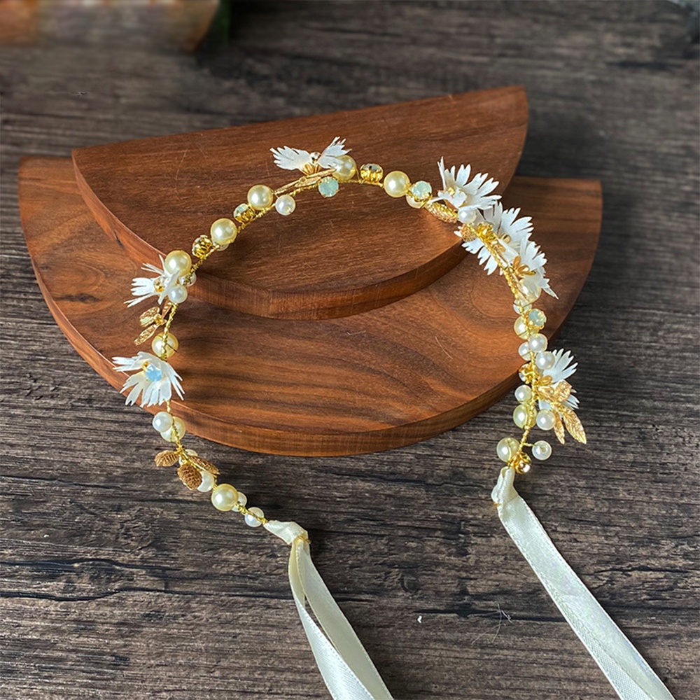 CK Women Flower Crown / Ribbon Floral Girl Headband Wedding Bridesmaid ...